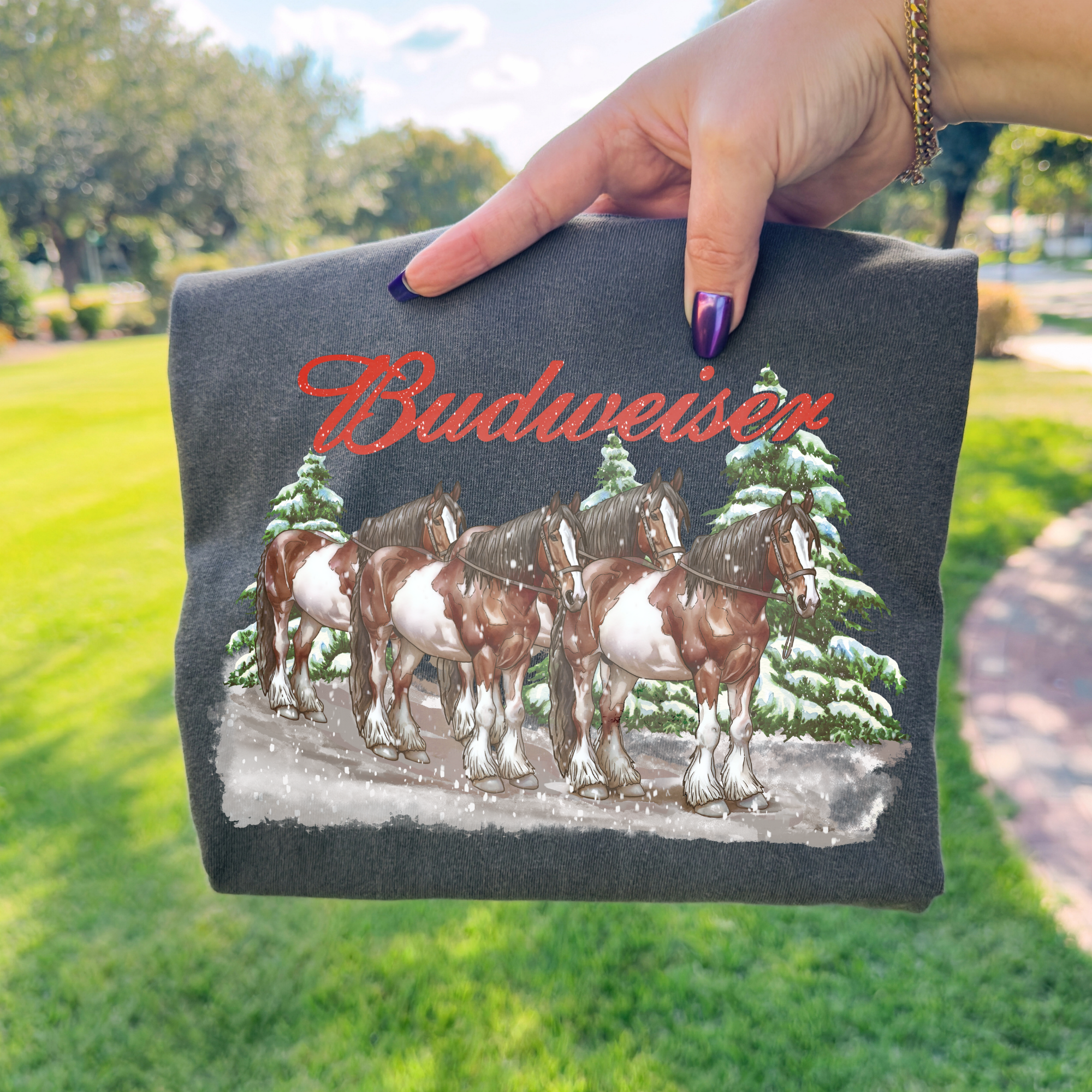 Budweiser Clydesdales Full Color DTF Transfer – TBS Transfers