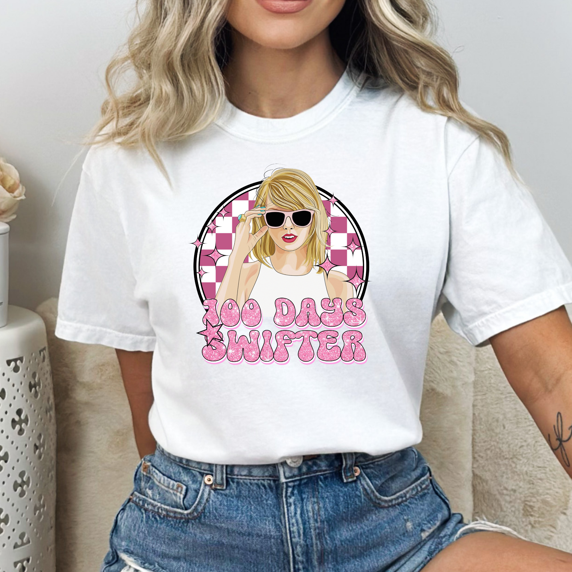 100 Days Swifter (Checkered Background) Full Color DTF Transfer – TBS ...