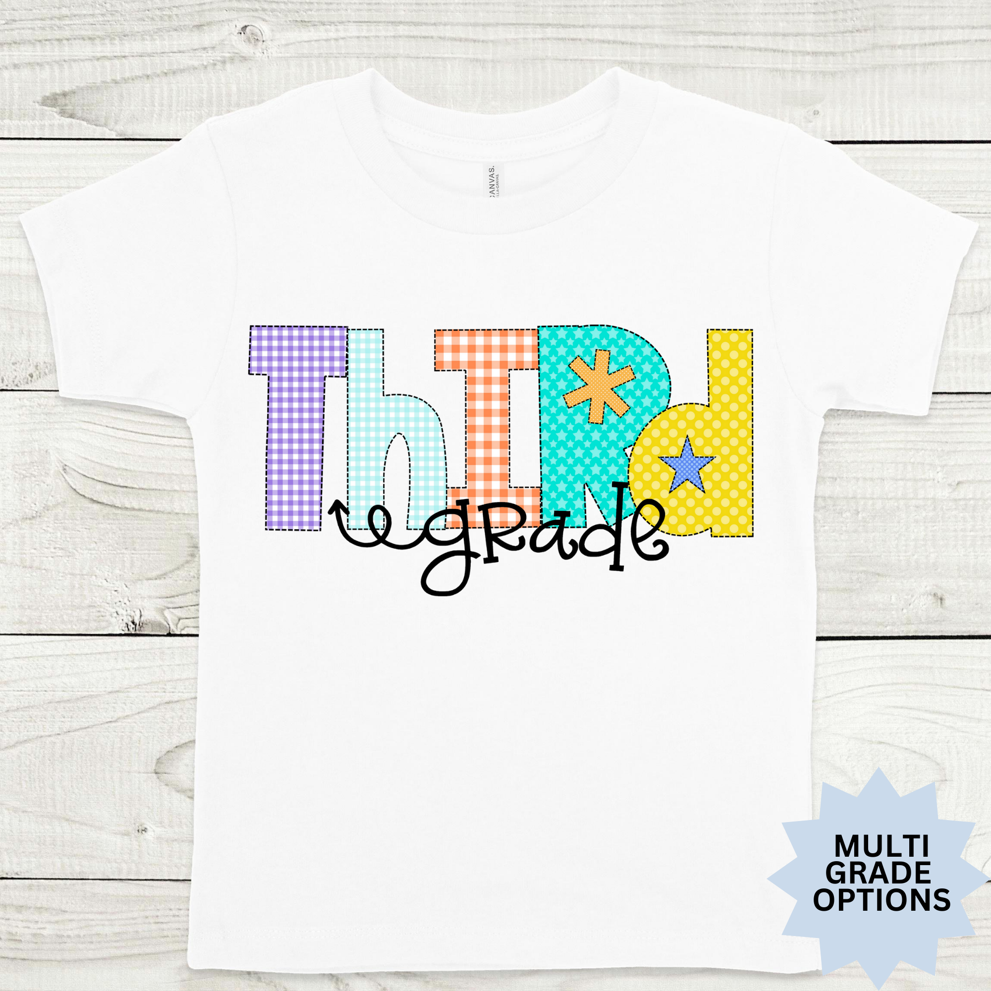 Applique Style Grade (MULTI GRADE OPTIONS) Full Color DTF Transfer ...