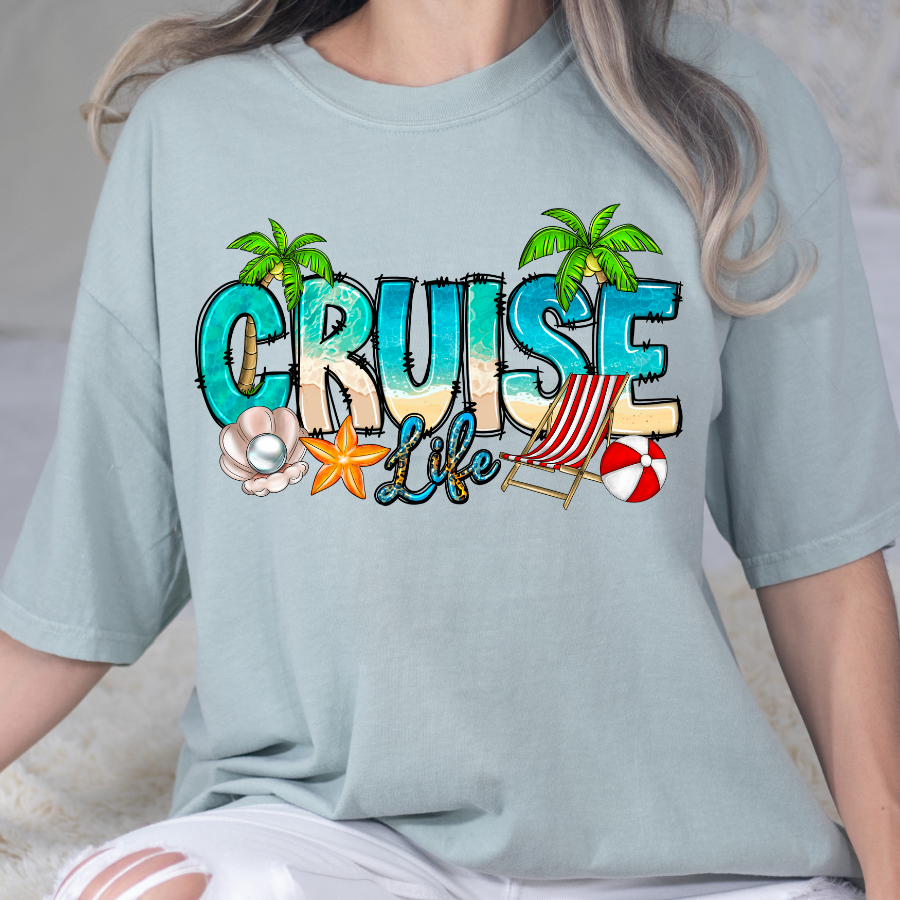Cruise Life (Beach Theme) Full Color DTF Transfers – TBS Transfers