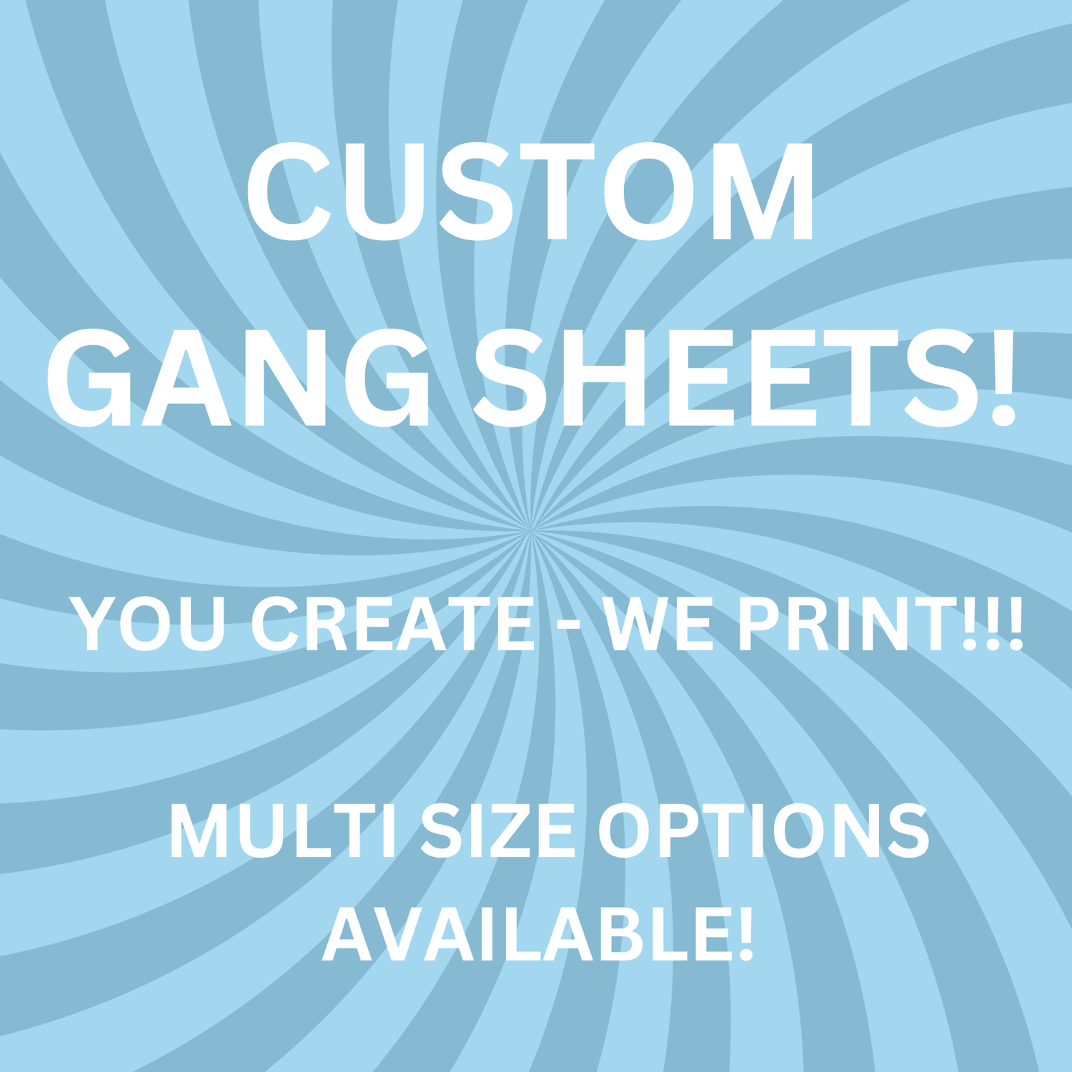 Custom GANG SHEET (Multi Size Options) Full Color DTF Transfers – TBS ...