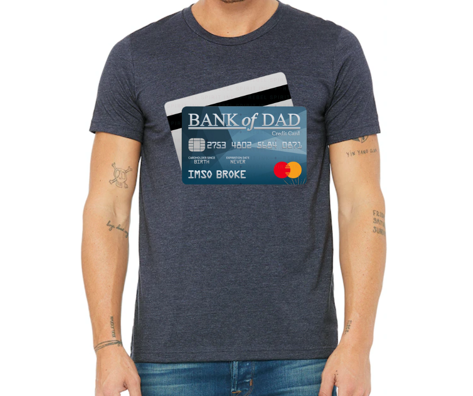 Bank of Dad Credit Card Full Color DTF Transfers – TBS Transfers